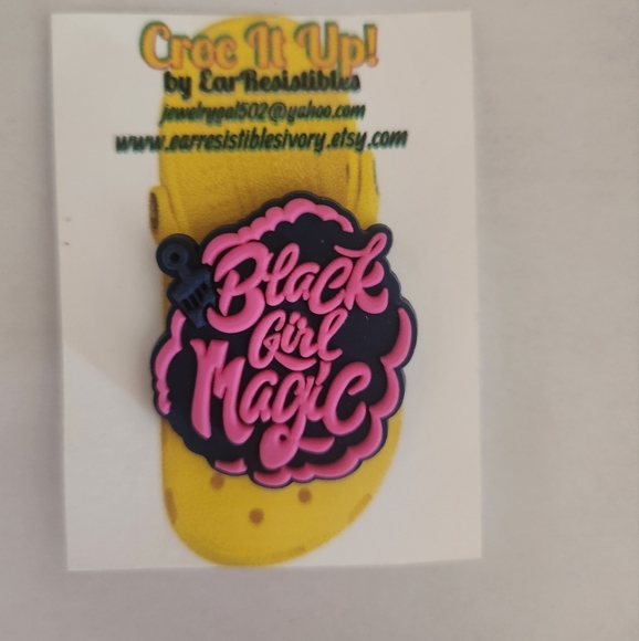 Accessories | Shoe Charm Black Girl Magic Croc Jibbitz Croc Button ...